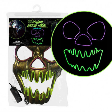 Maske Led-Monster-Maske, Halloween - Farbe der Nacht